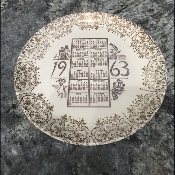 Accents | 1963 Collectible Calendar Plate | Poshmark
